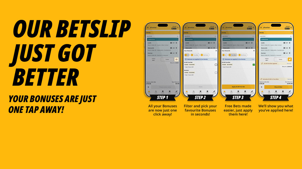 Betfair launches a brand new betslip